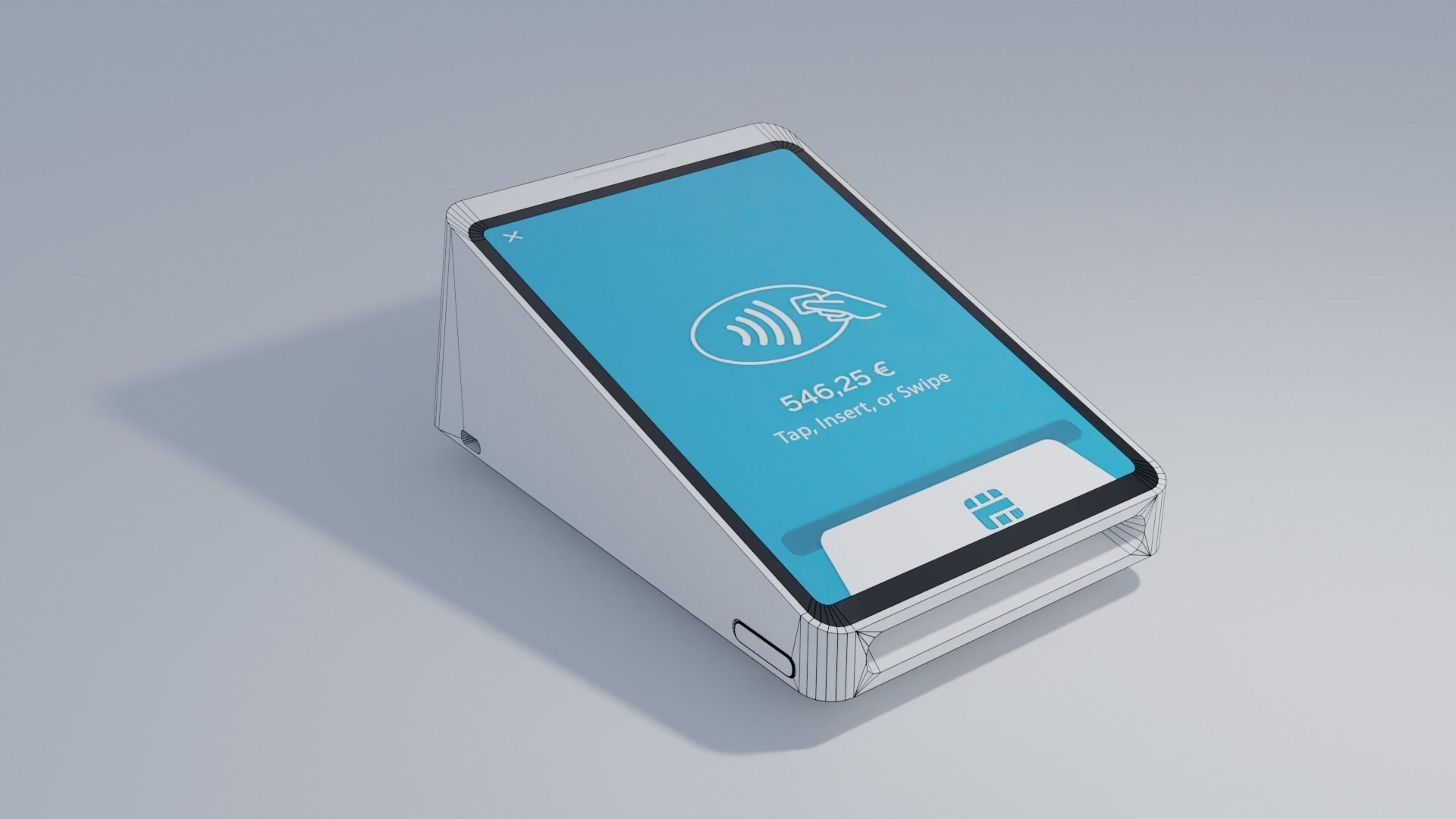 3D model Square Mobile Checkout Terminal with 4K Textures VR / AR / low ...