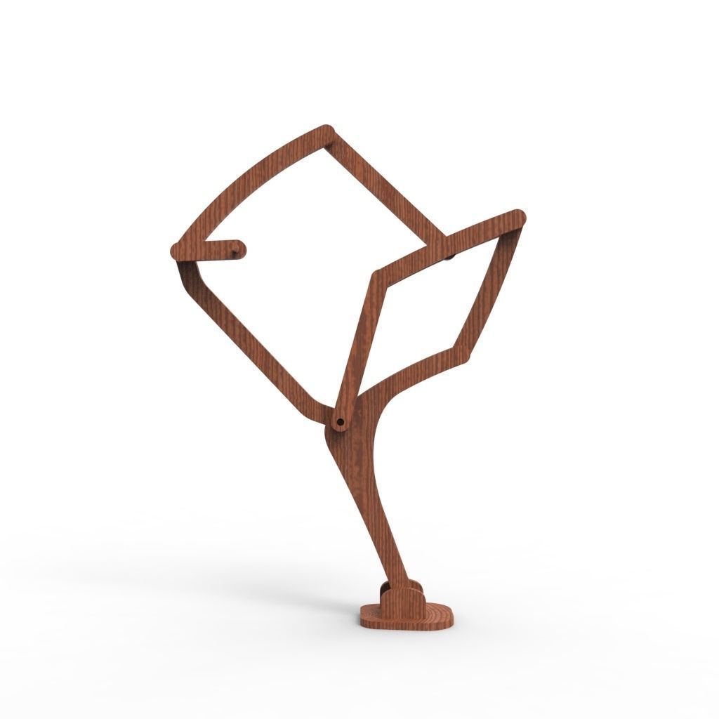 Walking leg mechanism referred to Jensen mechanism free 3D model | CGTrader