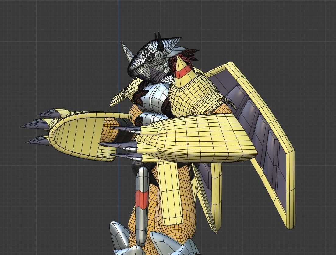 WarGreymon - Digimon 3D model rigged | CGTrader