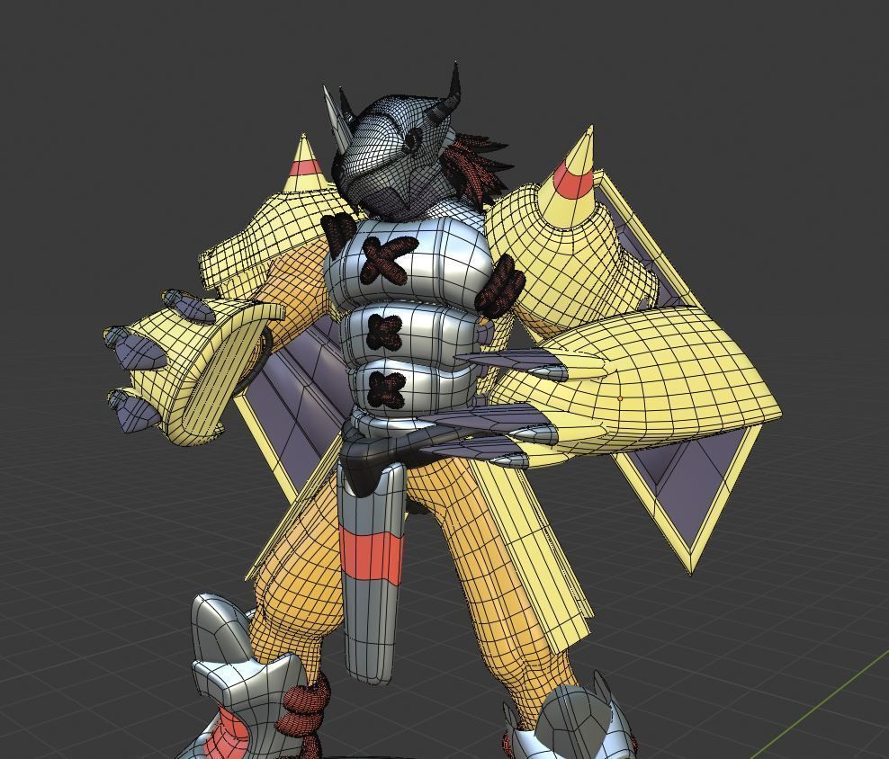 WarGreymon - Digimon 3D model rigged | CGTrader