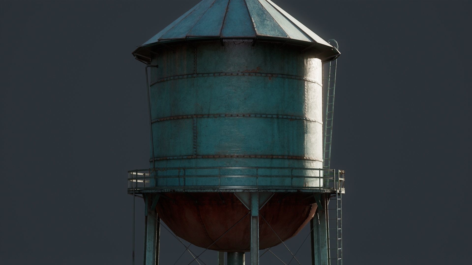 3D model Water Tank Tower Reservoir VR / AR / low-poly | CGTrader