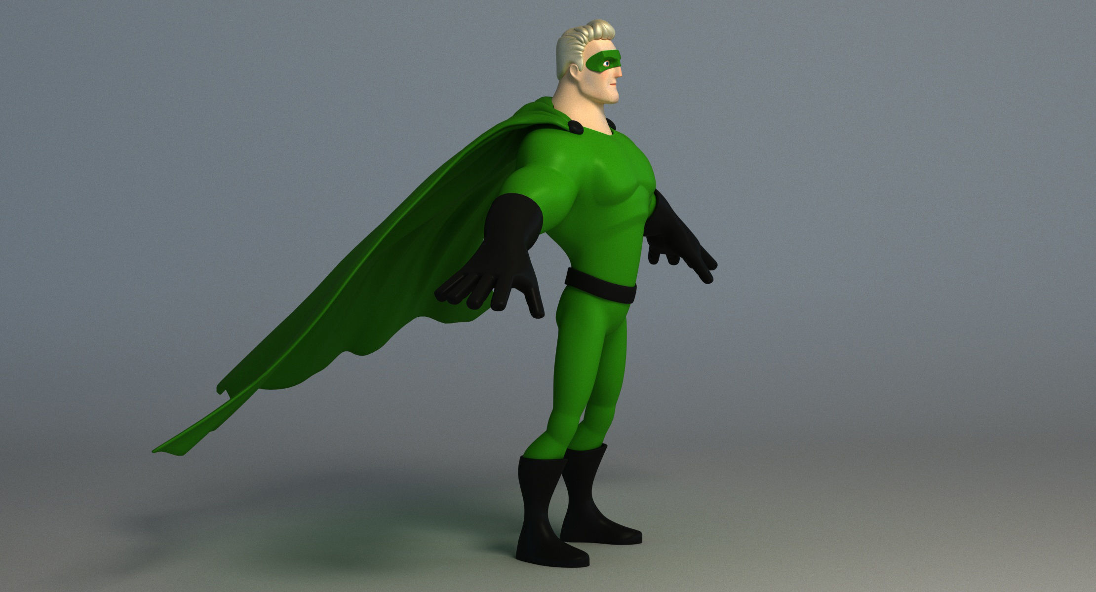 3D model Cartoon Superhero Male Character VR / AR / low-poly | CGTrader