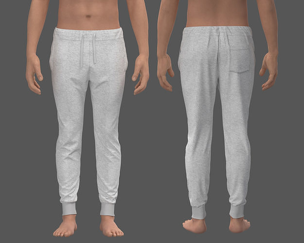 Mens Joggers with Pocket Details 3D model | CGTrader