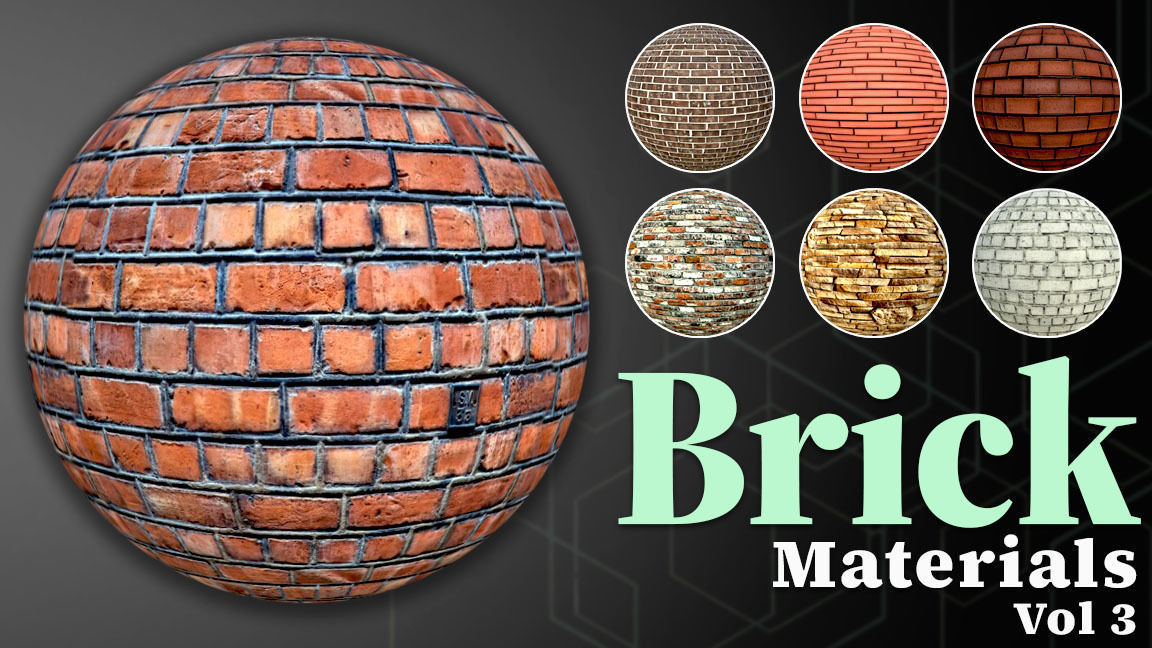 3D model Brick Materials Vol 3 VR / AR / low-poly | CGTrader