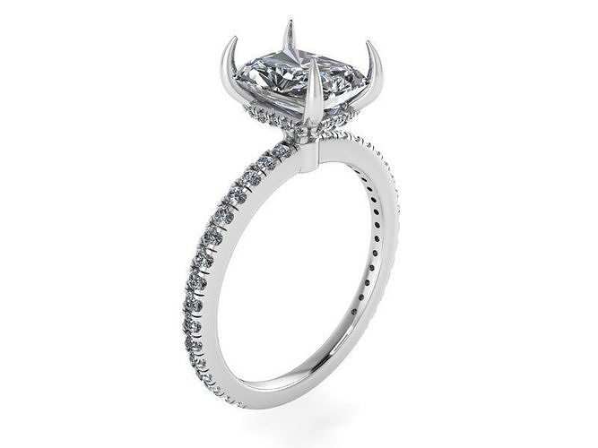 Round Diamond ring 2105 3D print model 3D model 3D printable | CGTrader