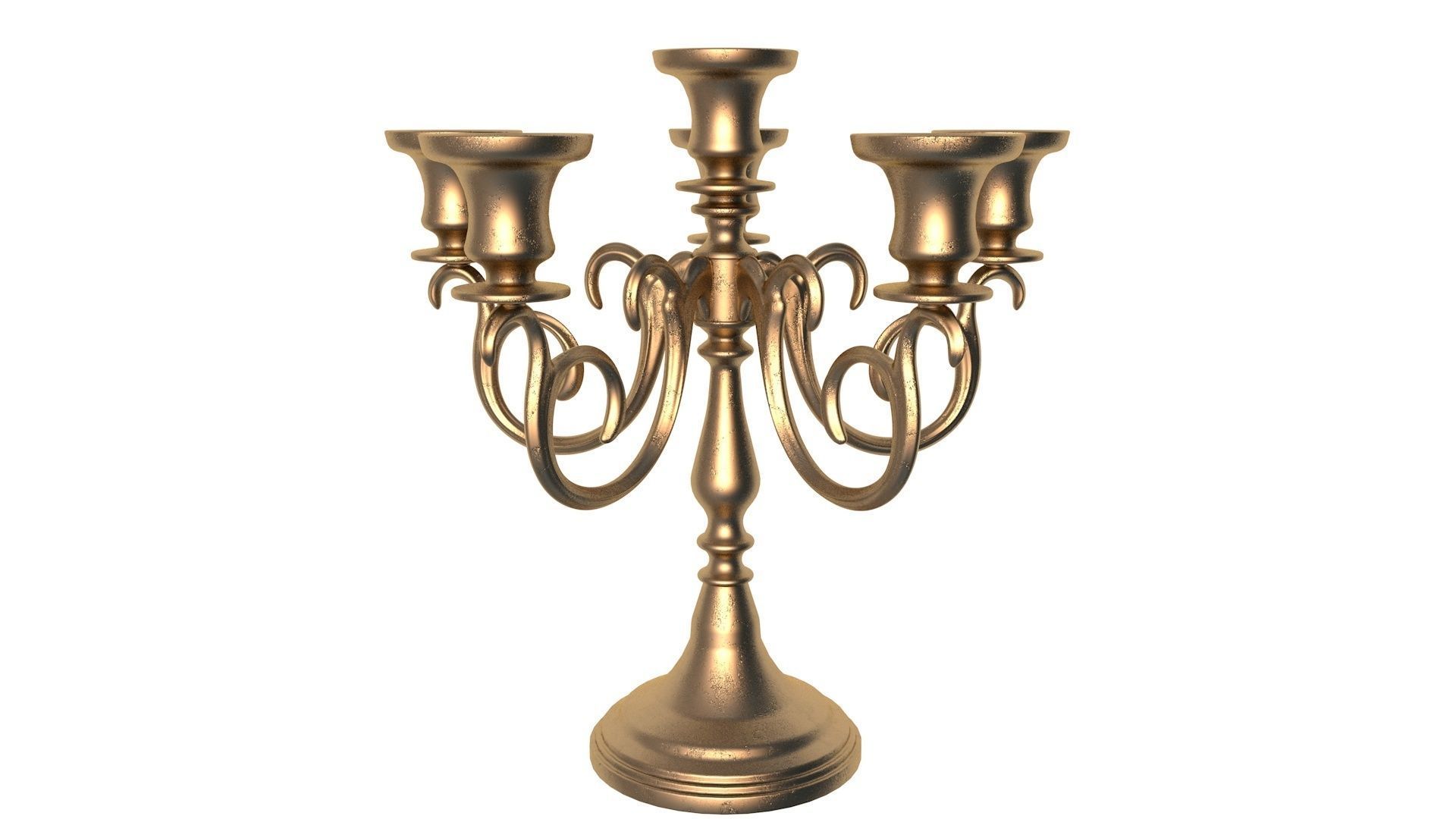 Gold Candlestick 3D model | CGTrader
