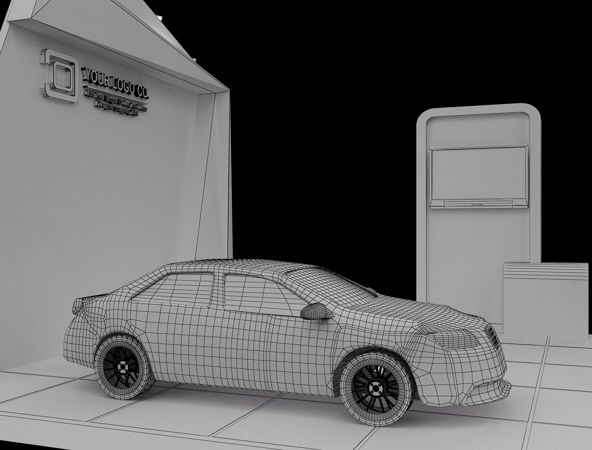 Booth Exhibition Stand a105a 3D model | CGTrader