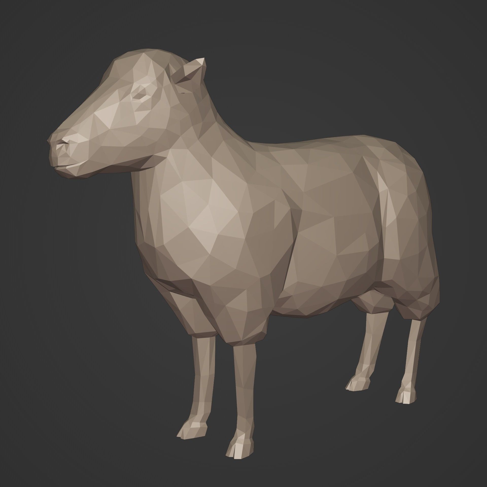 LowPoly Sheep 3D model 3D printable | CGTrader