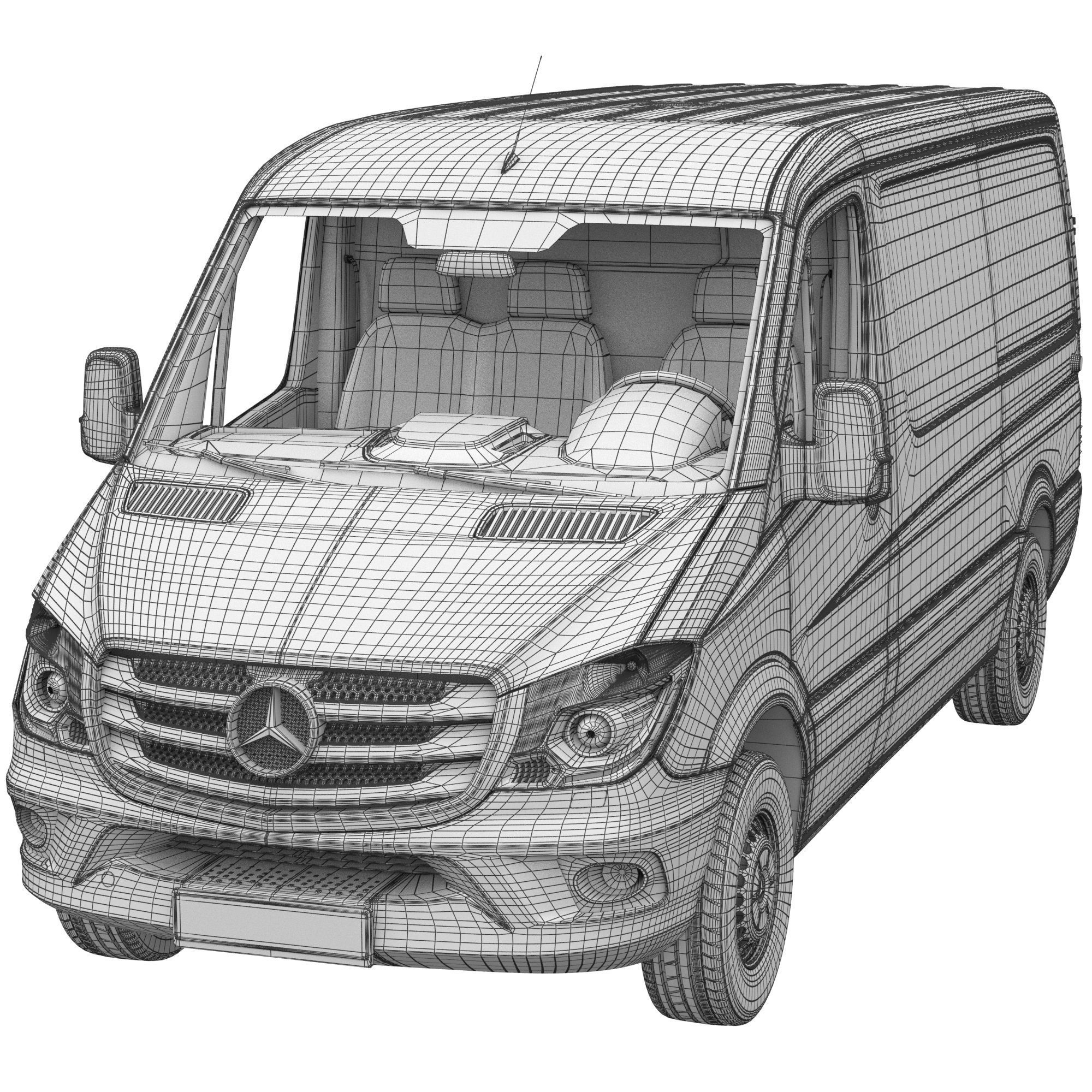 Mercedes-Benz Sprinter 2015 Panel Van L2H1 3D model | CGTrader