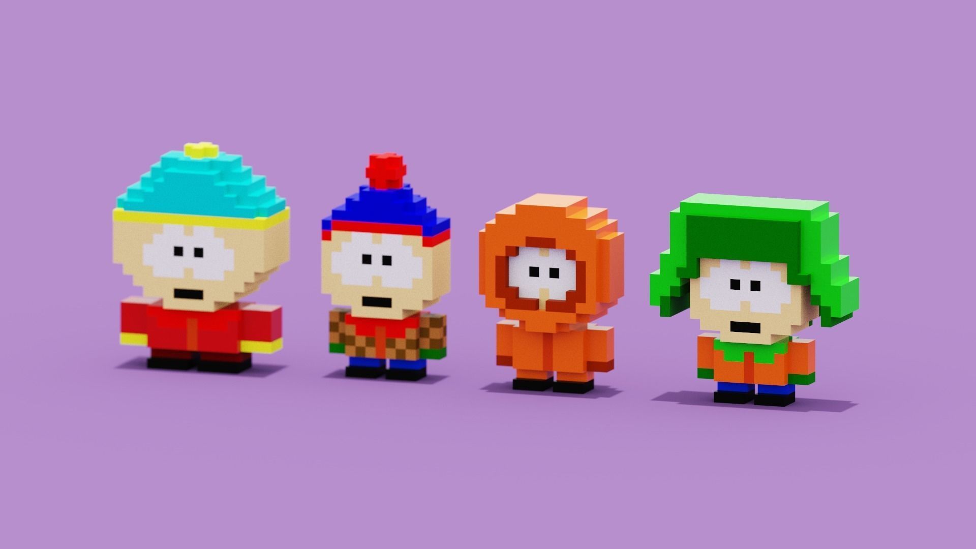 3D model Voxel South Park VR / AR / low-poly | CGTrader