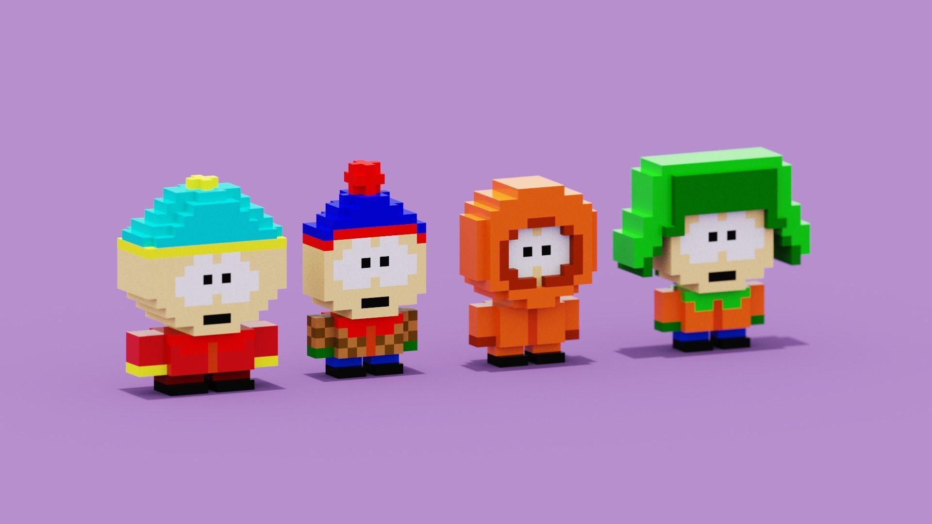 3D model Voxel South Park VR / AR / low-poly | CGTrader