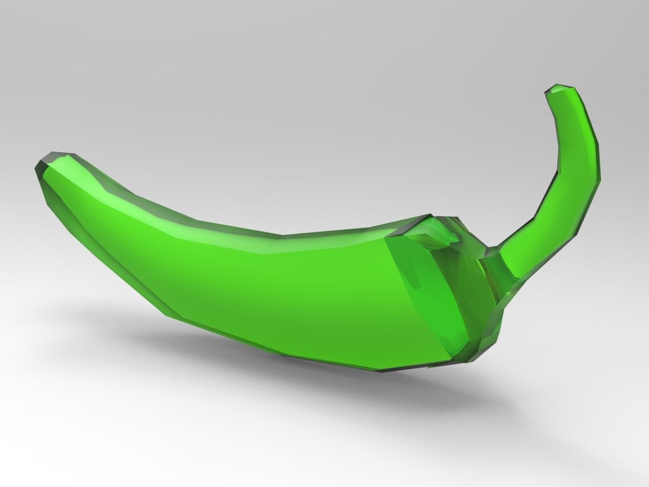 3D model low polygon chilli 3d model VR / AR / low-poly | CGTrader