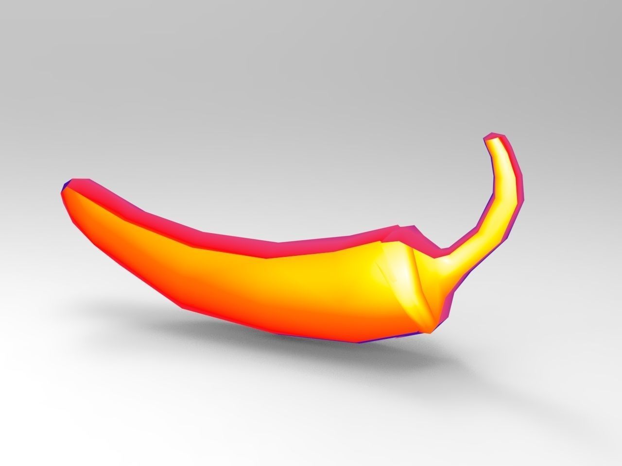 3D model low polygon chilli 3d model VR / AR / low-poly | CGTrader
