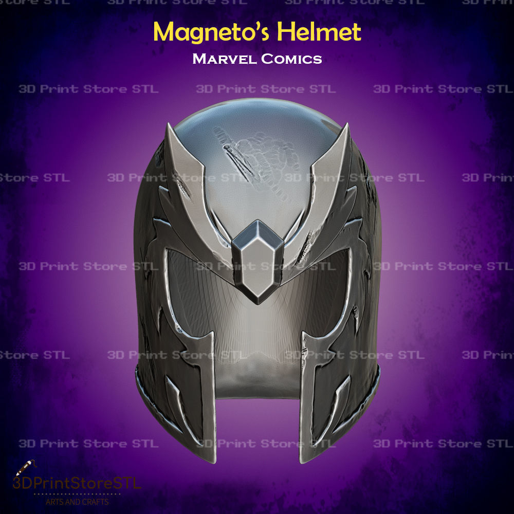 Magneto Helmet Cosplay Marvel Comics - STL File 3D model 3D printable ...