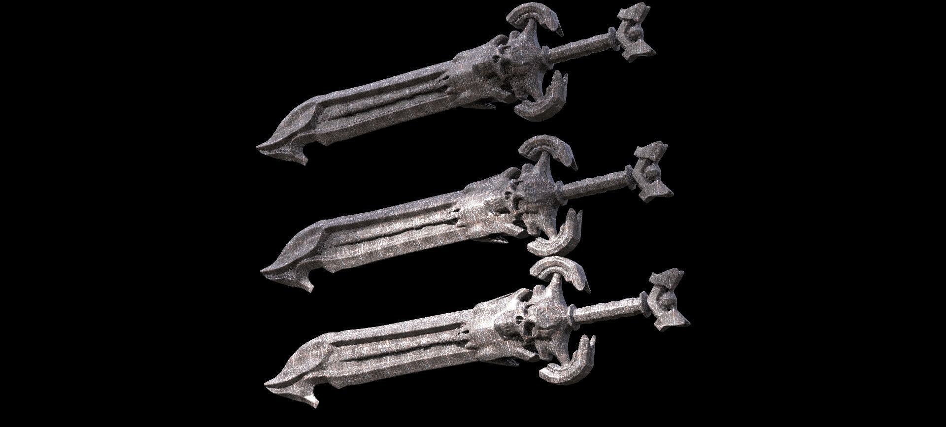 Grim Reaper Sword Ornate 3 3D model | CGTrader