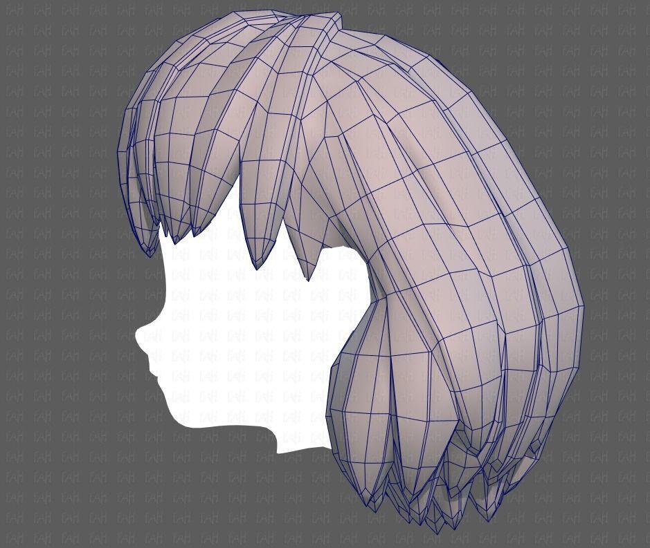 3D model Base Hair for girl V34 VR / AR / low-poly | CGTrader