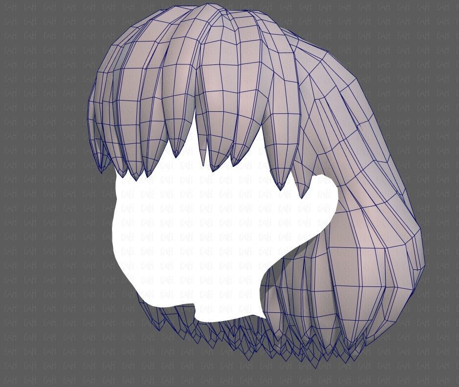 3D model Base Hair for girl V34 VR / AR / low-poly | CGTrader
