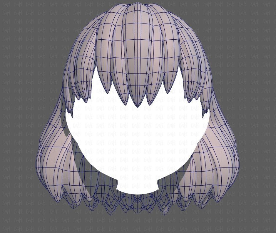 3D model Base Hair for girl V34 VR / AR / low-poly | CGTrader