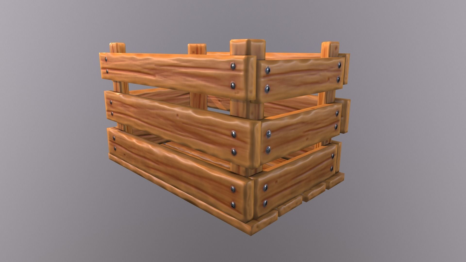 Stylized wood crate free VR / AR / low-poly 3D model | CGTrader