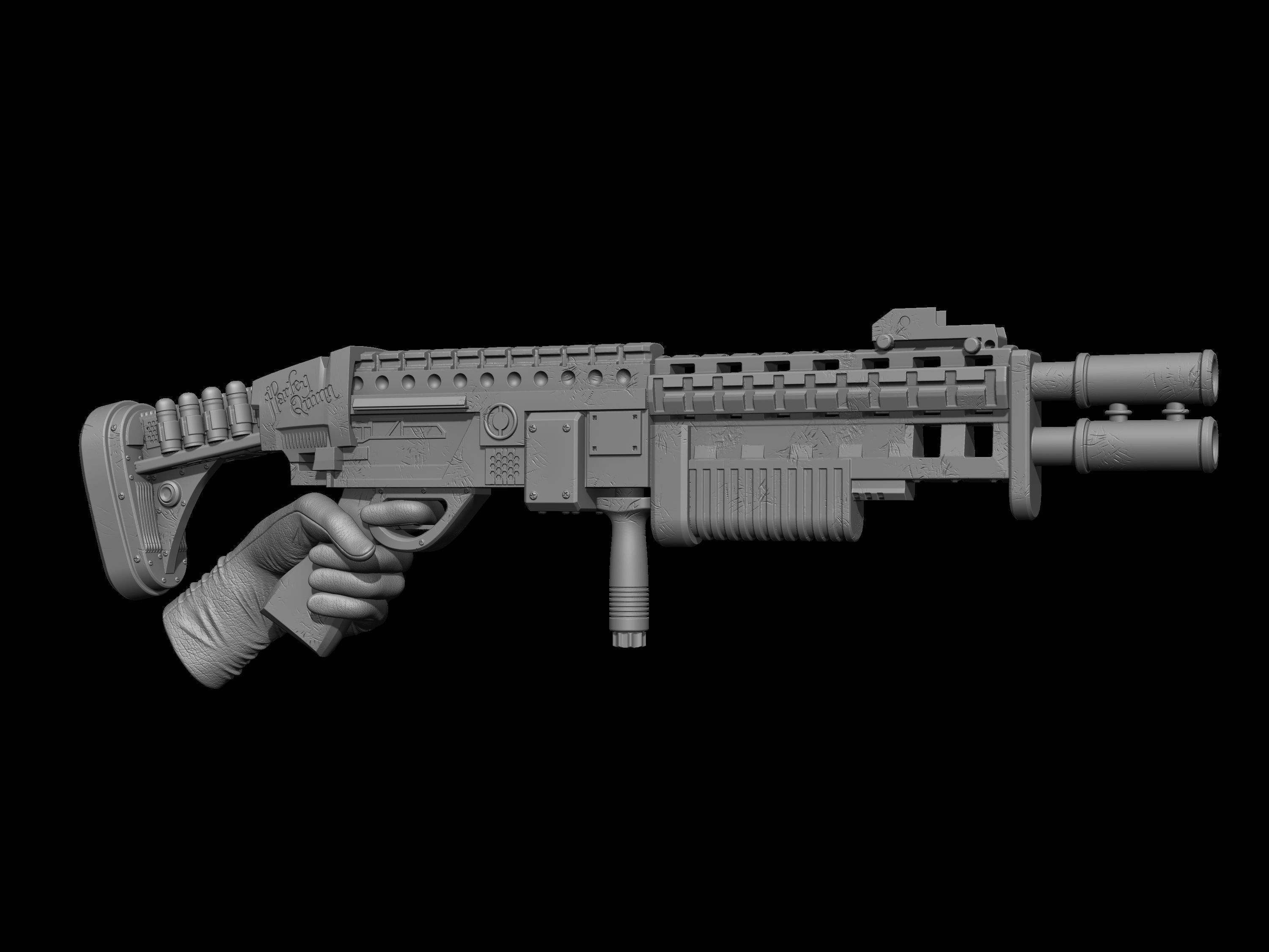 Gun with Hand 01 3D Model 3D model 3D printable | CGTrader