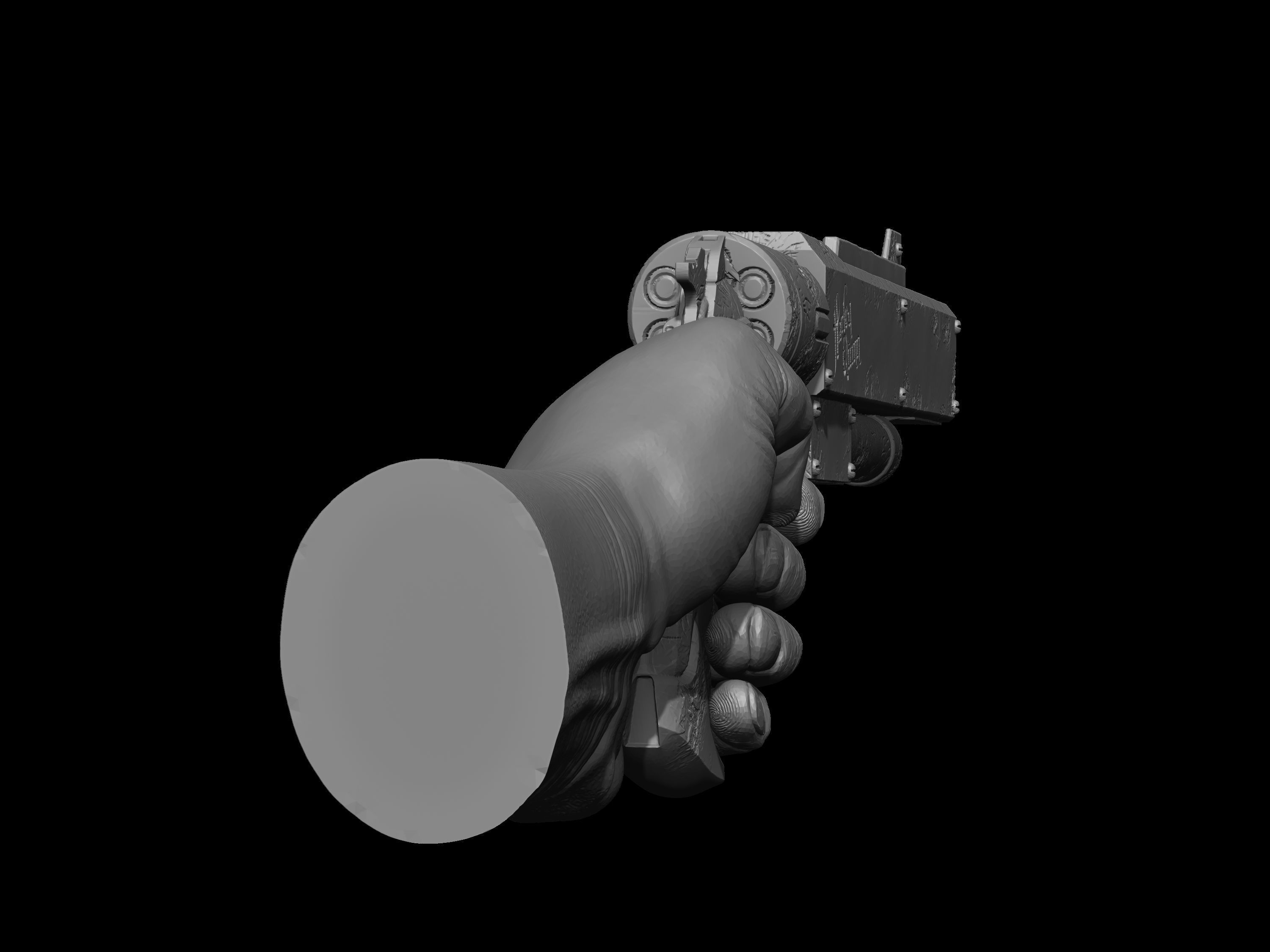 Gun with Hand 02 3D Model 3D model 3D printable | CGTrader