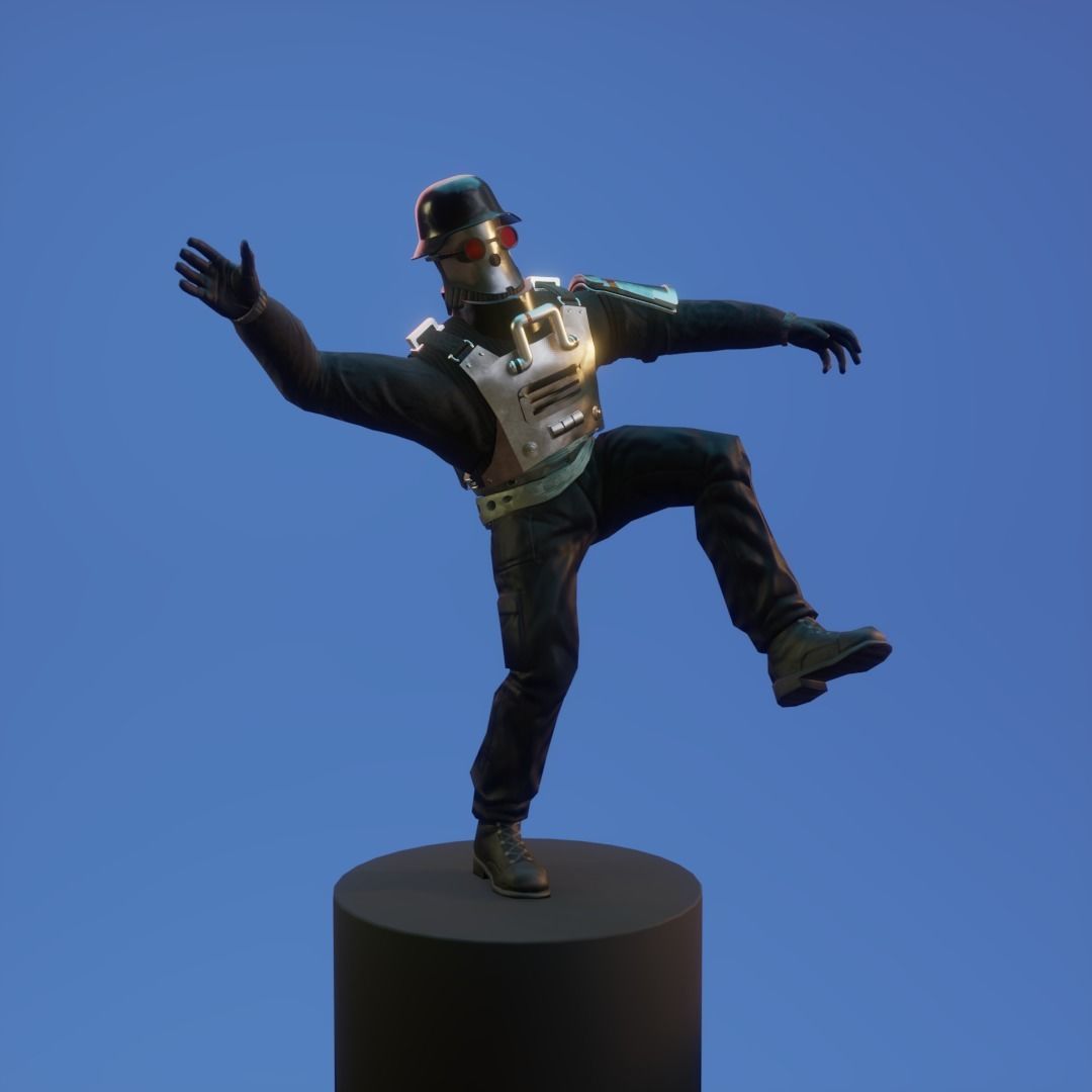3D model Metal Soldier 3D Rigged Character VR / AR / low-poly | CGTrader