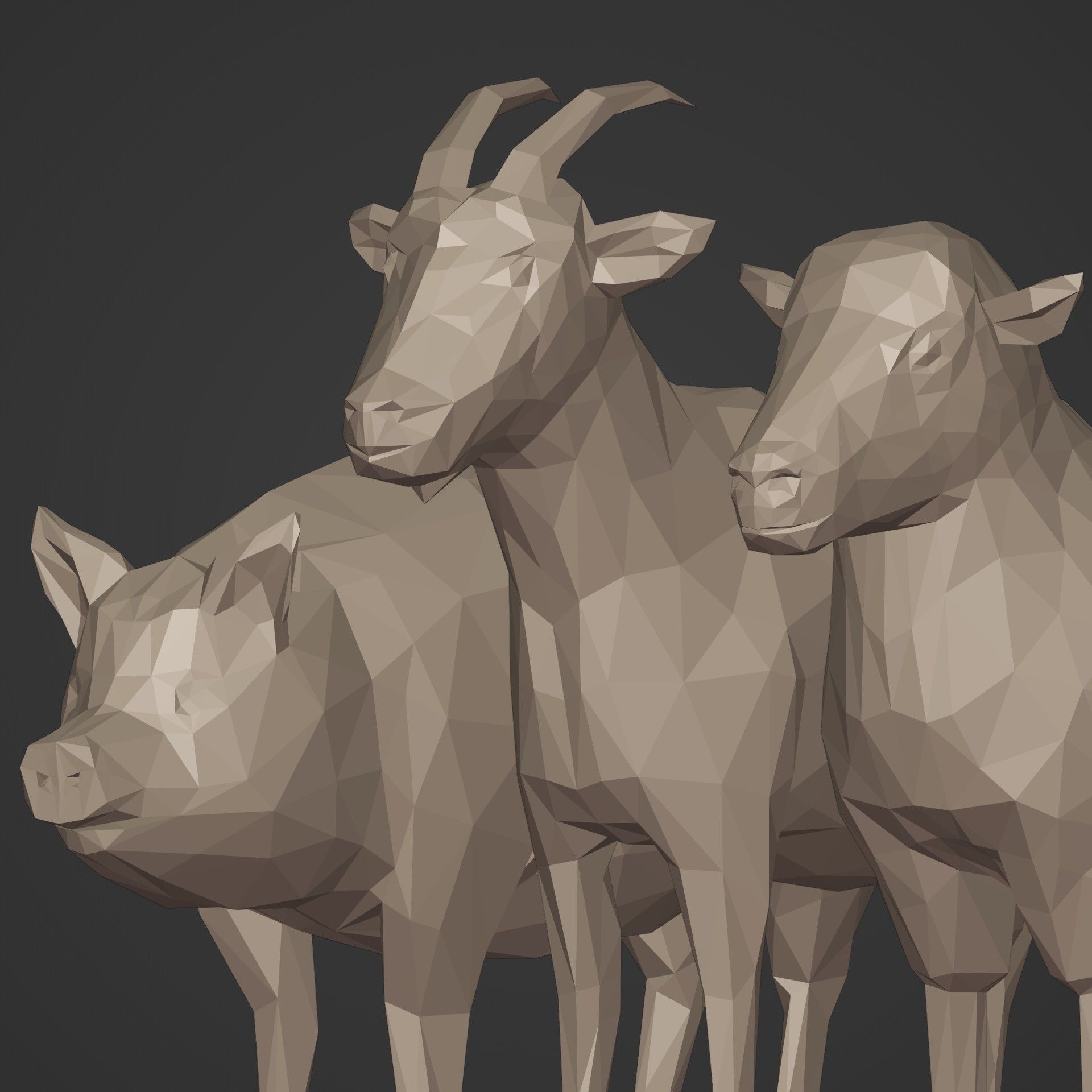 Farm Animals Pack 3D model 3D printable | CGTrader