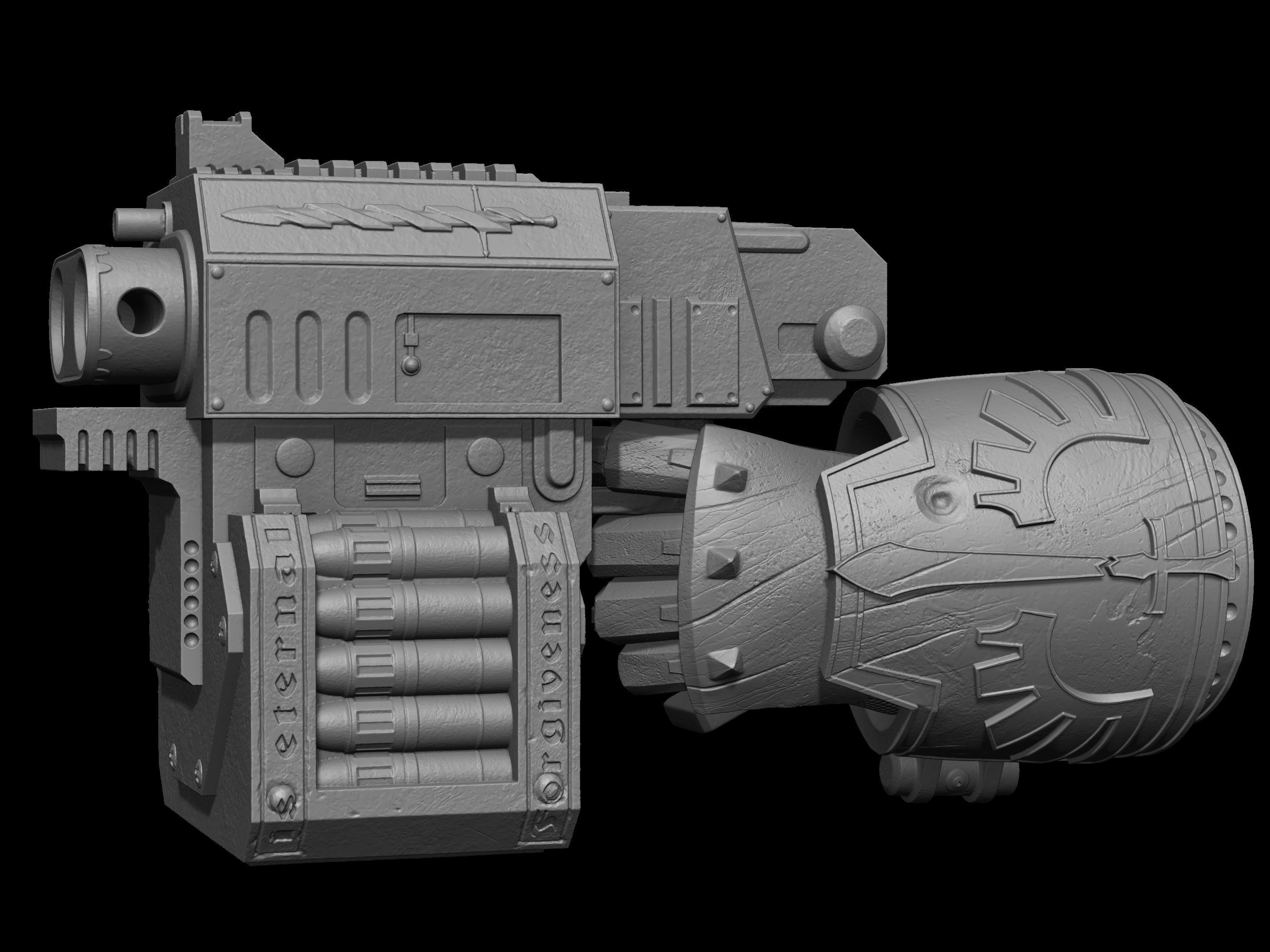 Warhammer Gun 3D Model 3D model 3D printable | CGTrader