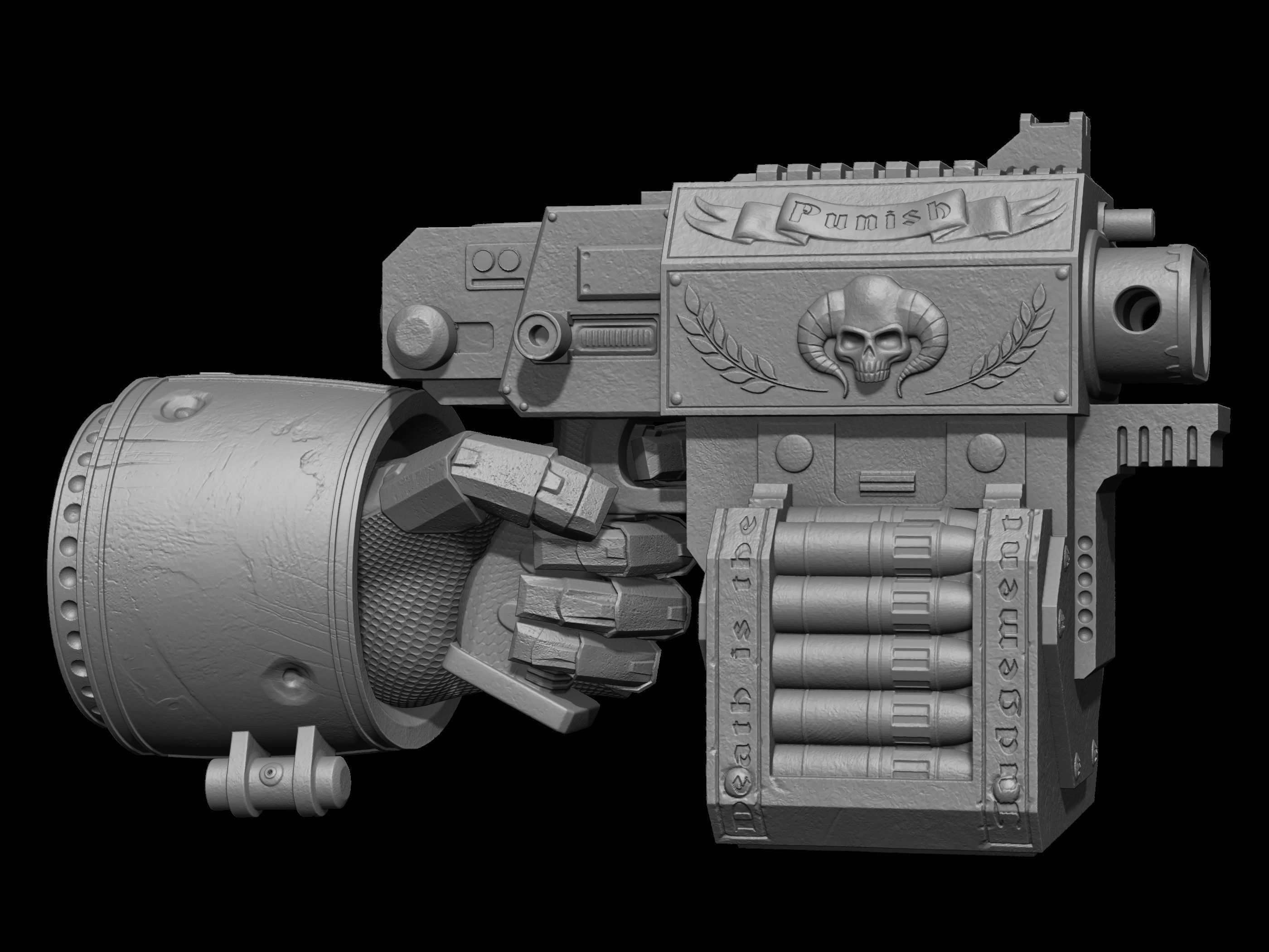 Warhammer Gun 3d Model 3d Model 3d Printable Cgtrader
