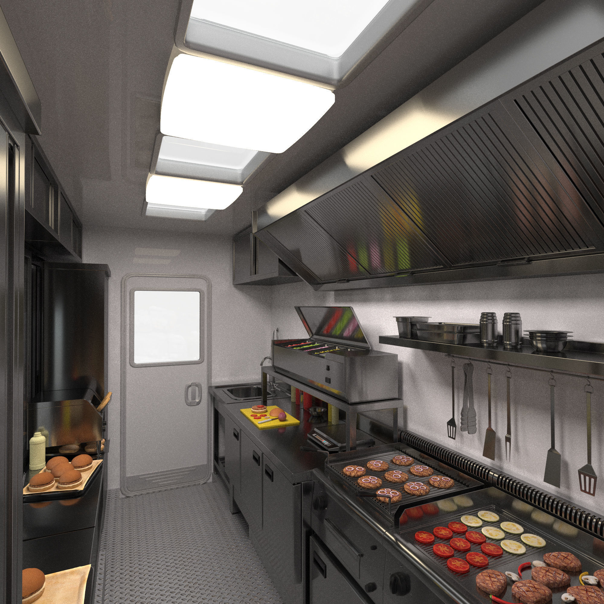 RAM PROMASTER Food Truck 3D model | CGTrader