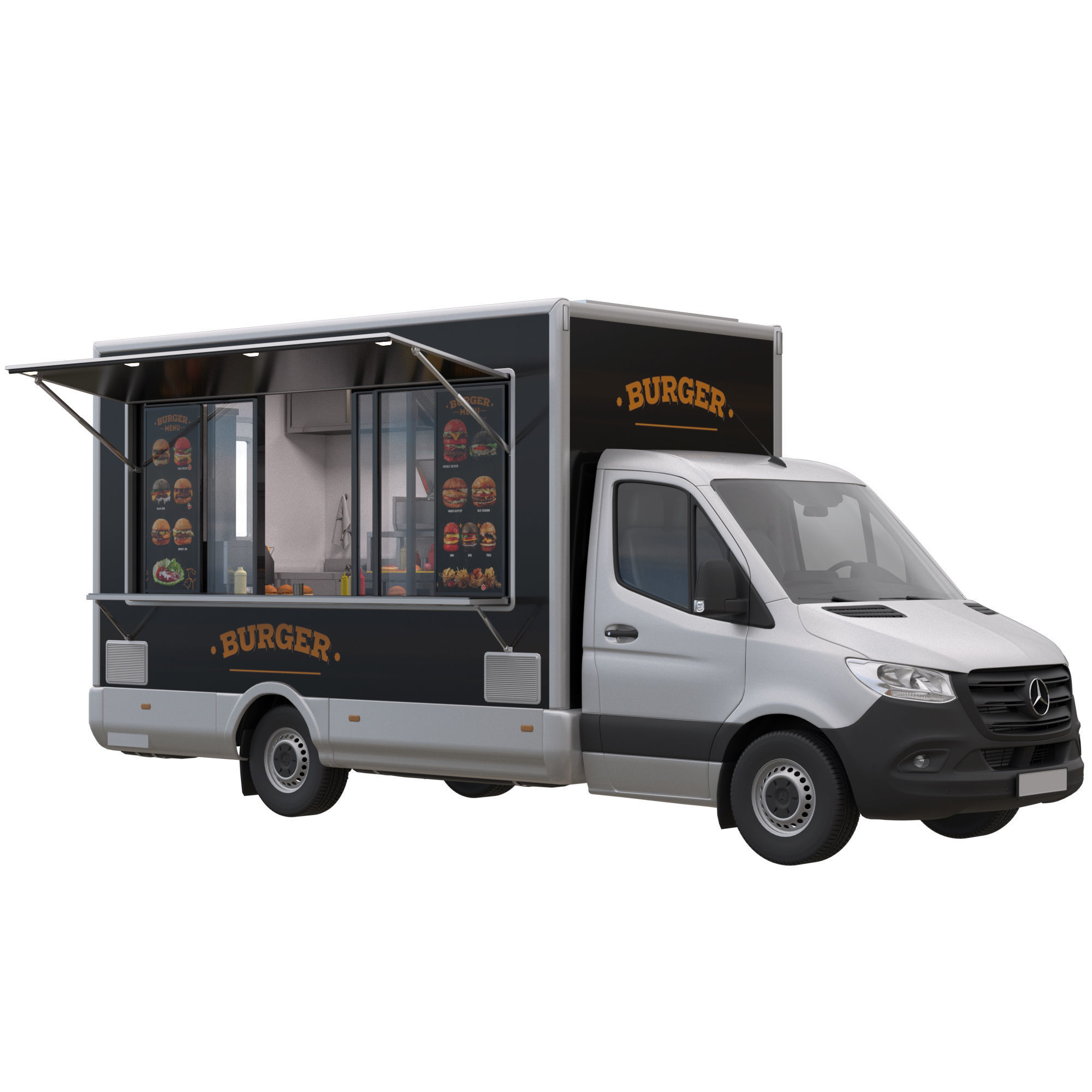 Sprinter Food Truck 3D model | CGTrader