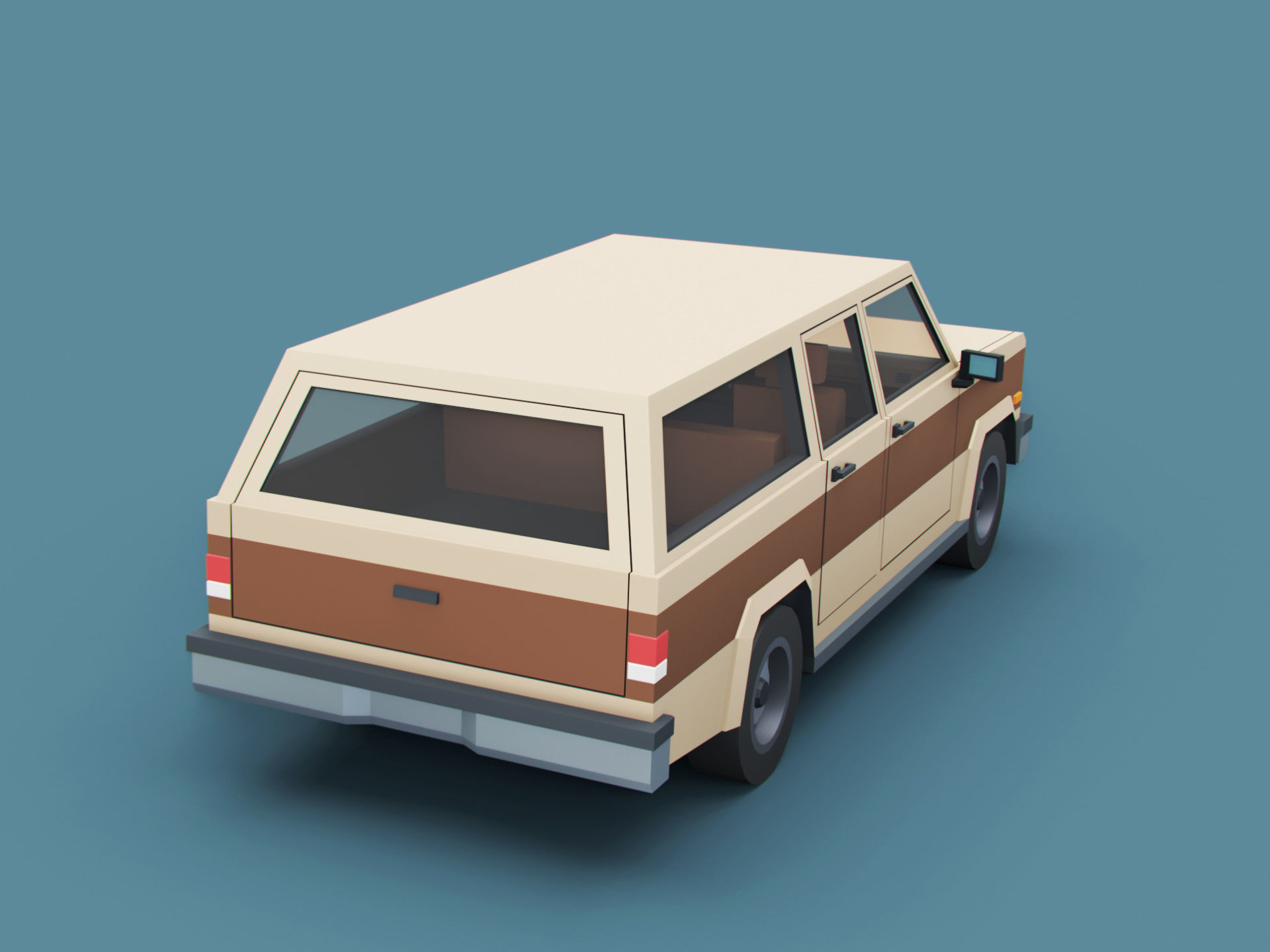 3D model Stylized Cartoon SUV Suburban Car VR / AR / low-poly | CGTrader
