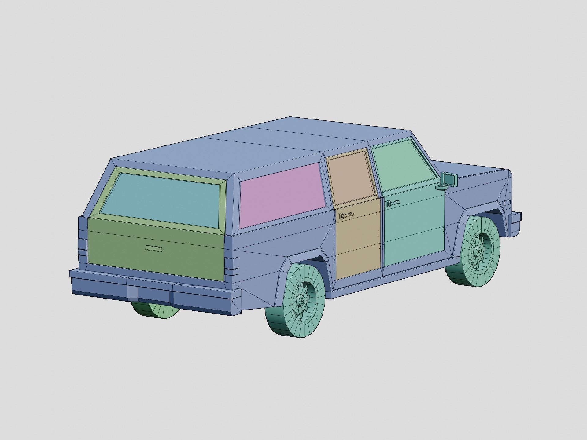 3D model Stylized Cartoon SUV Suburban Car VR / AR / low-poly | CGTrader