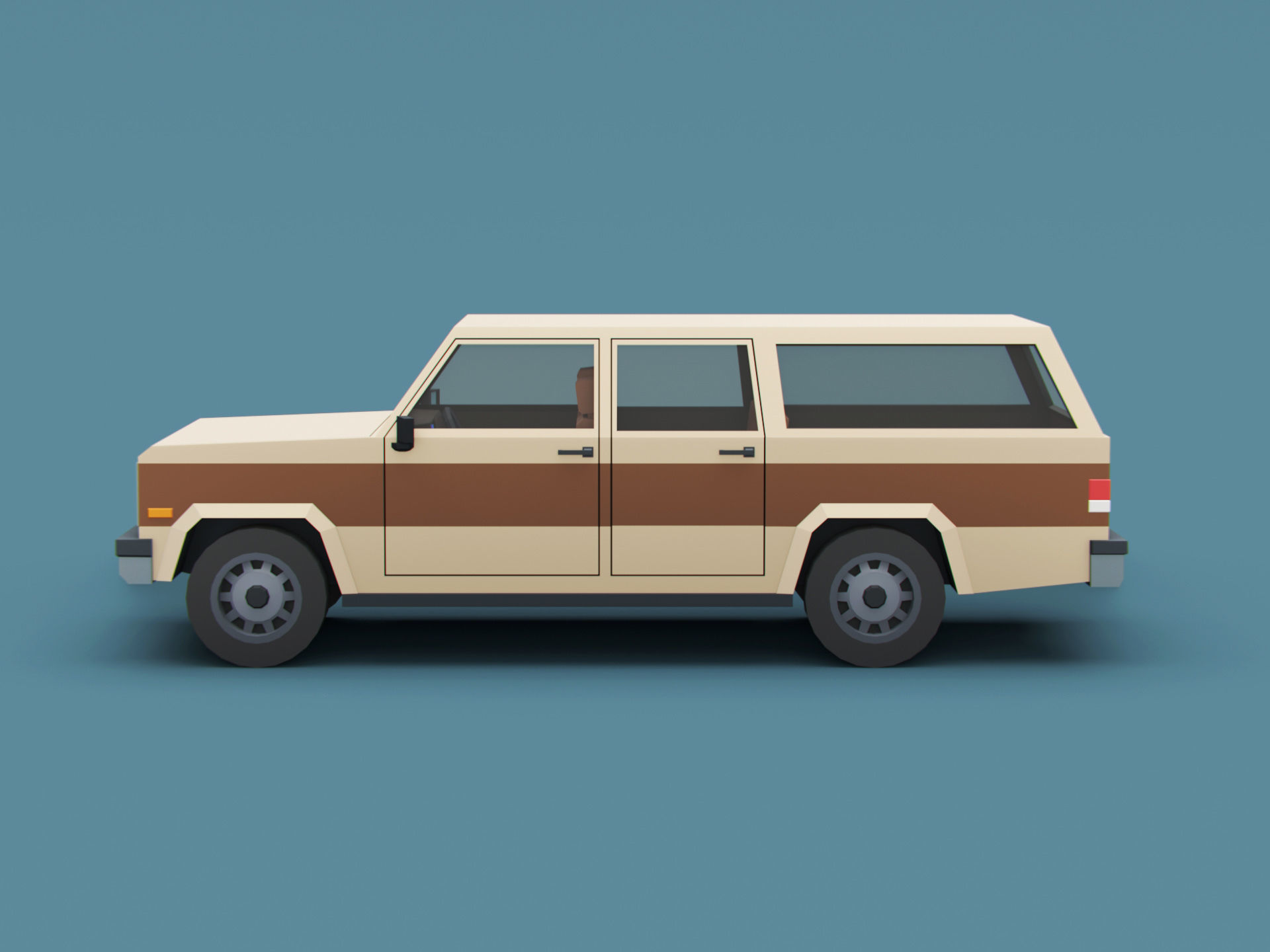3D model Stylized Cartoon SUV Suburban Car VR / AR / low-poly | CGTrader