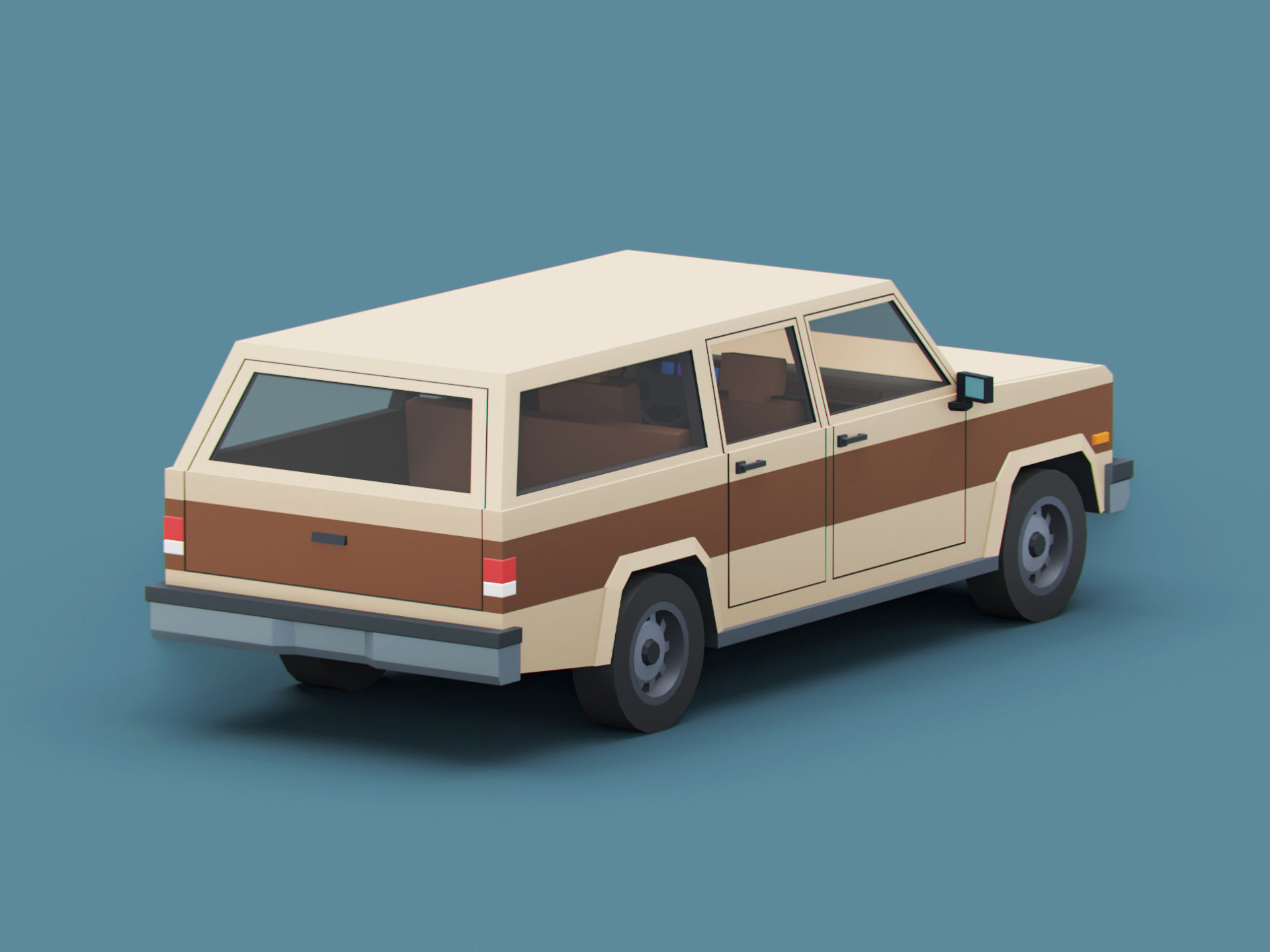 3D model Stylized Cartoon SUV Suburban Car VR / AR / low-poly | CGTrader