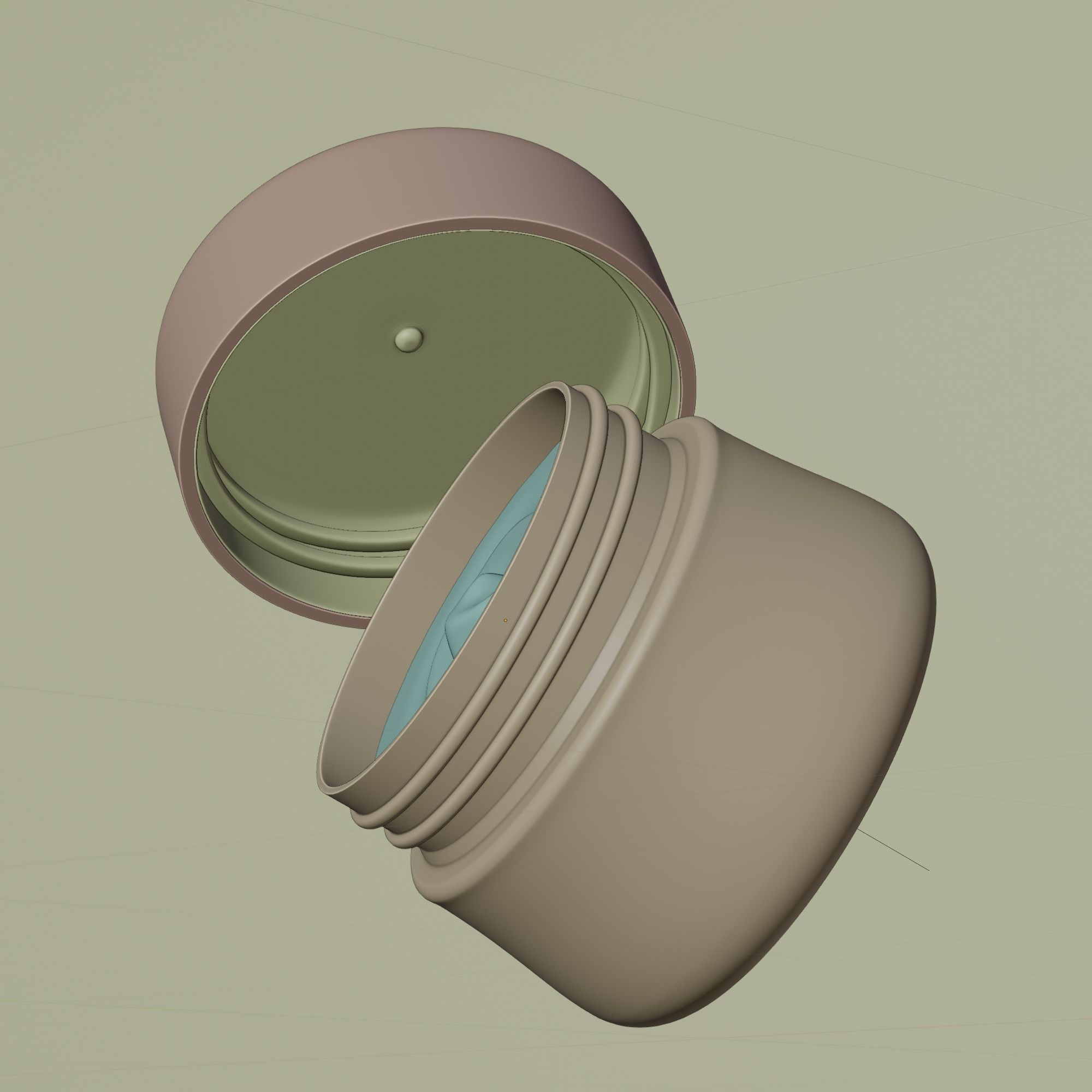 3D model Cream Jar 09 VR / AR / low-poly | CGTrader