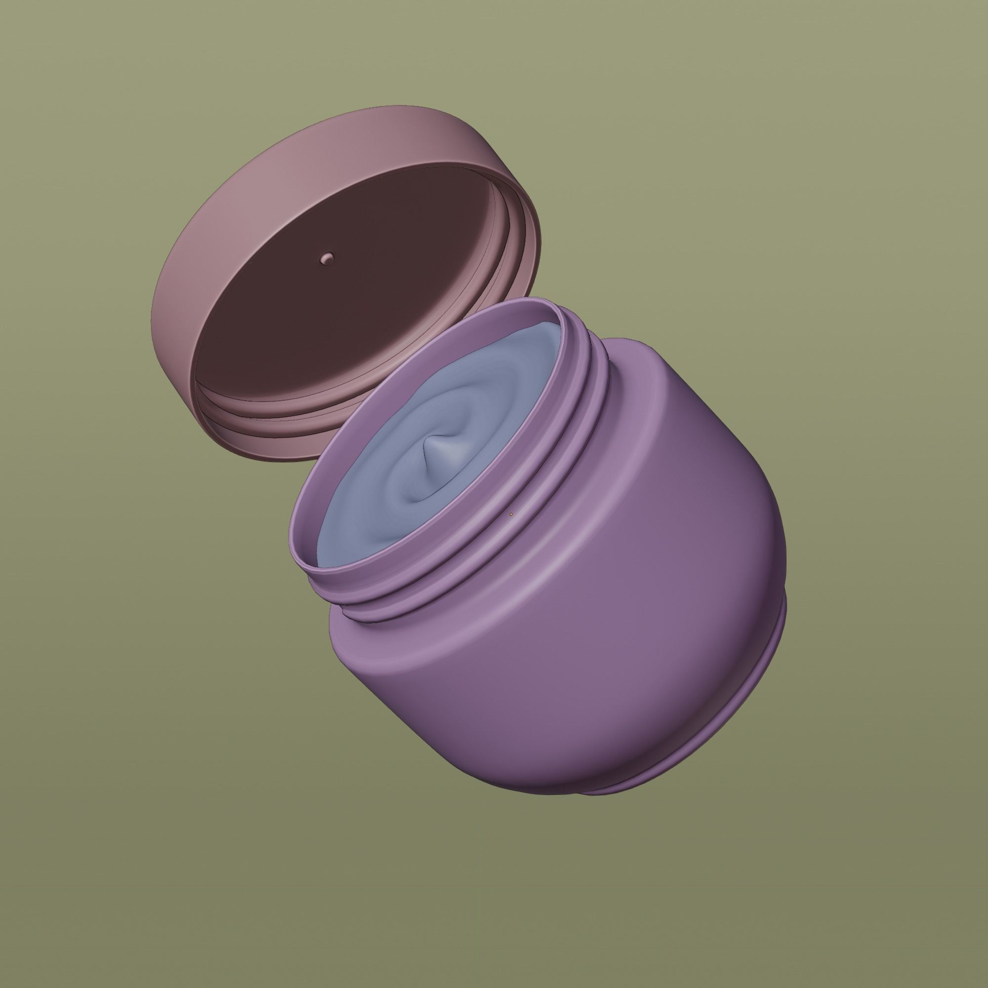 3D model Cream Jar 02 VR / AR / low-poly | CGTrader