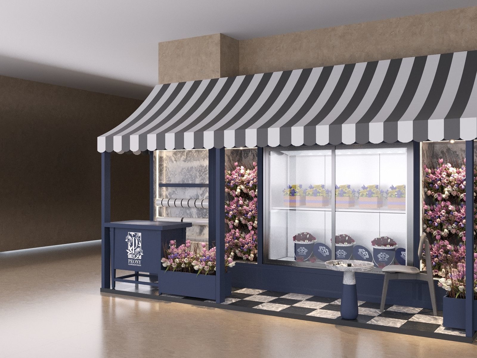 Flower store shop full 3D scene 3D model | CGTrader