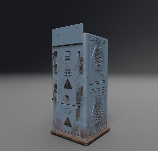 3D model Factory electric unit - Low poly - 4k PBR 3D model UE5 VR / AR ...