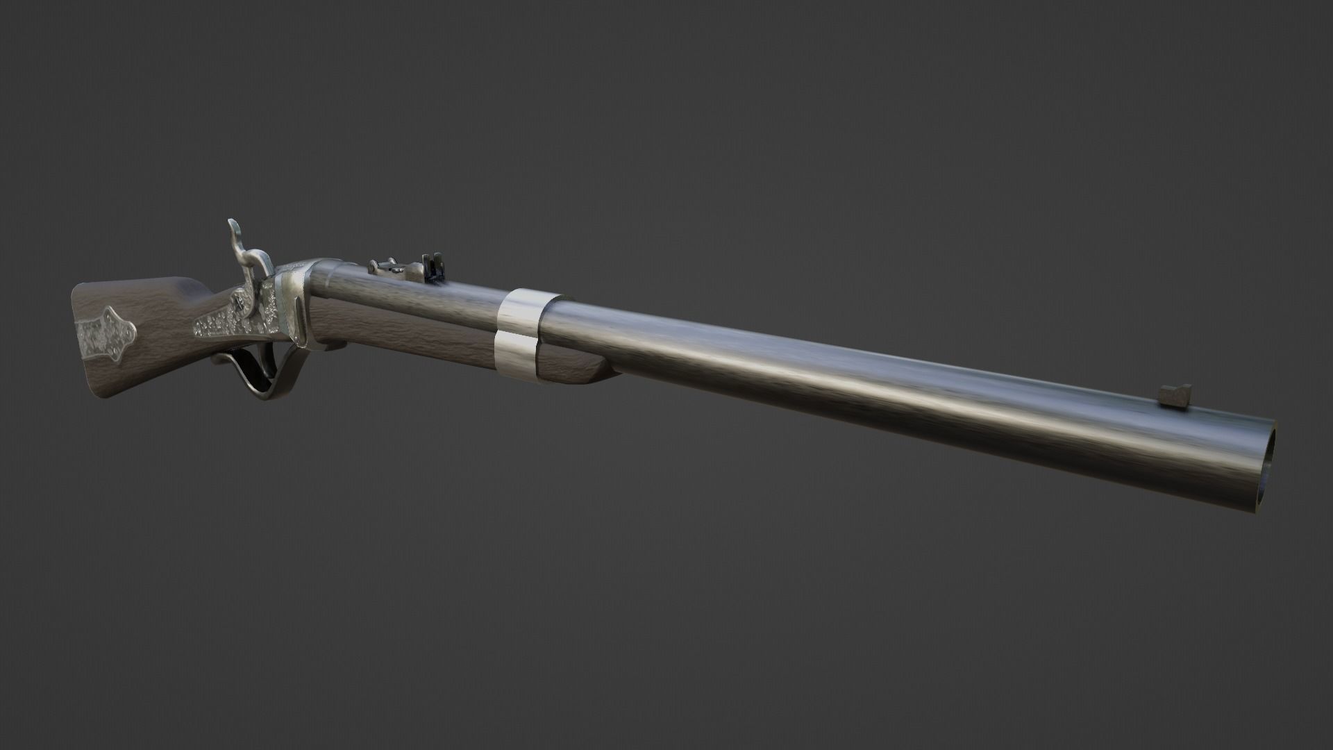 3D model 1862 Sharps Percussion Civil War Carbine VR / AR / low-poly ...