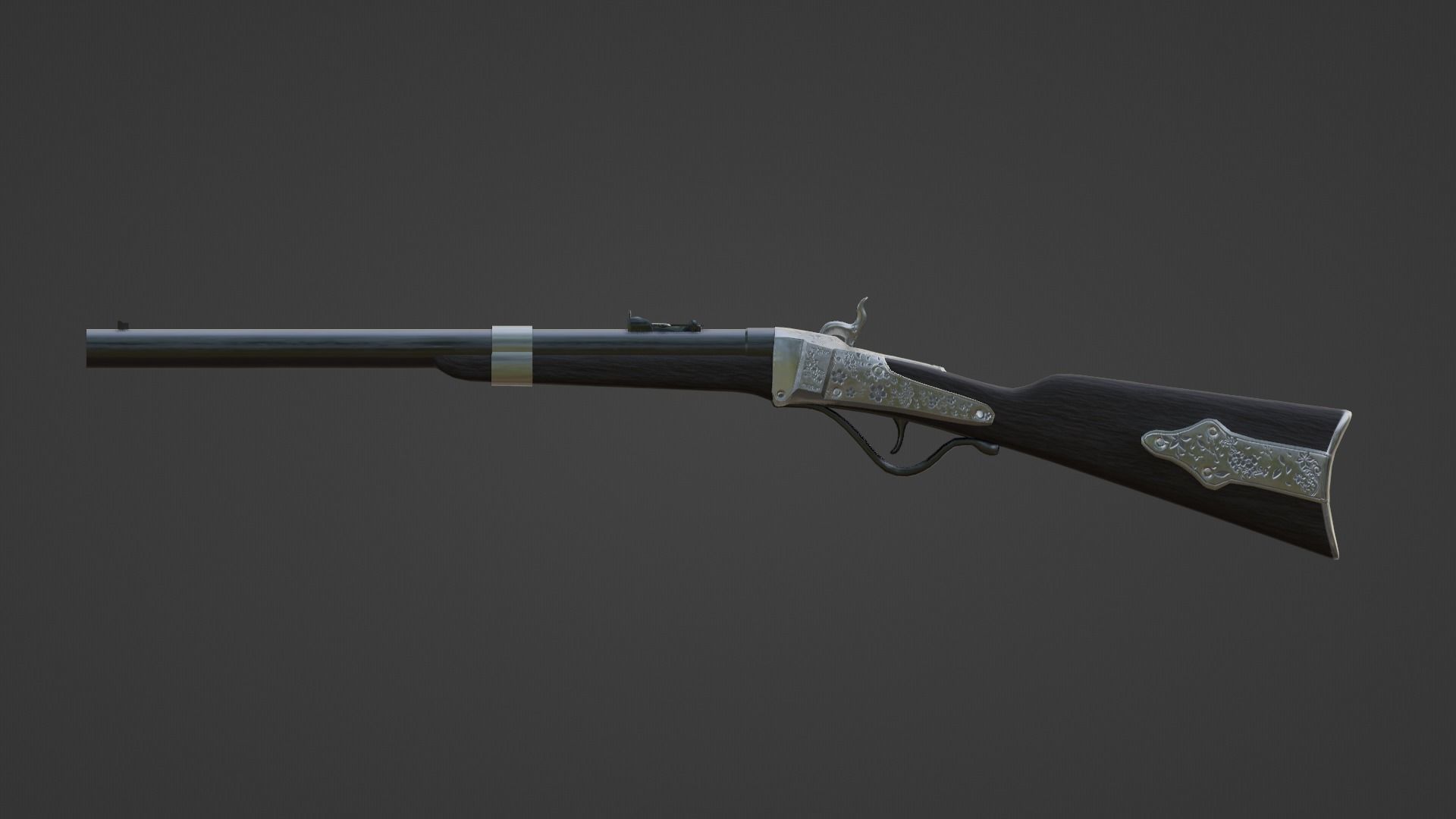 3D model 1862 Sharps Percussion Civil War Carbine VR / AR / low-poly ...