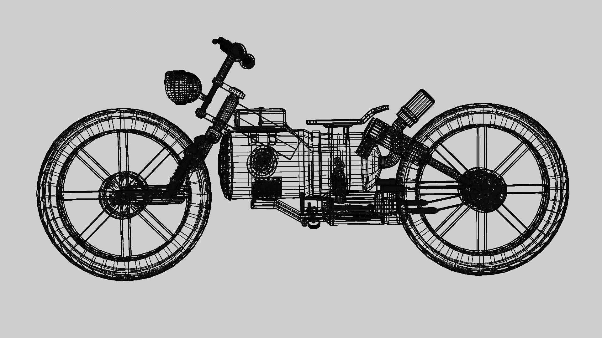 Steampunk Themed Motorbike or Motorcycle 3D model | CGTrader