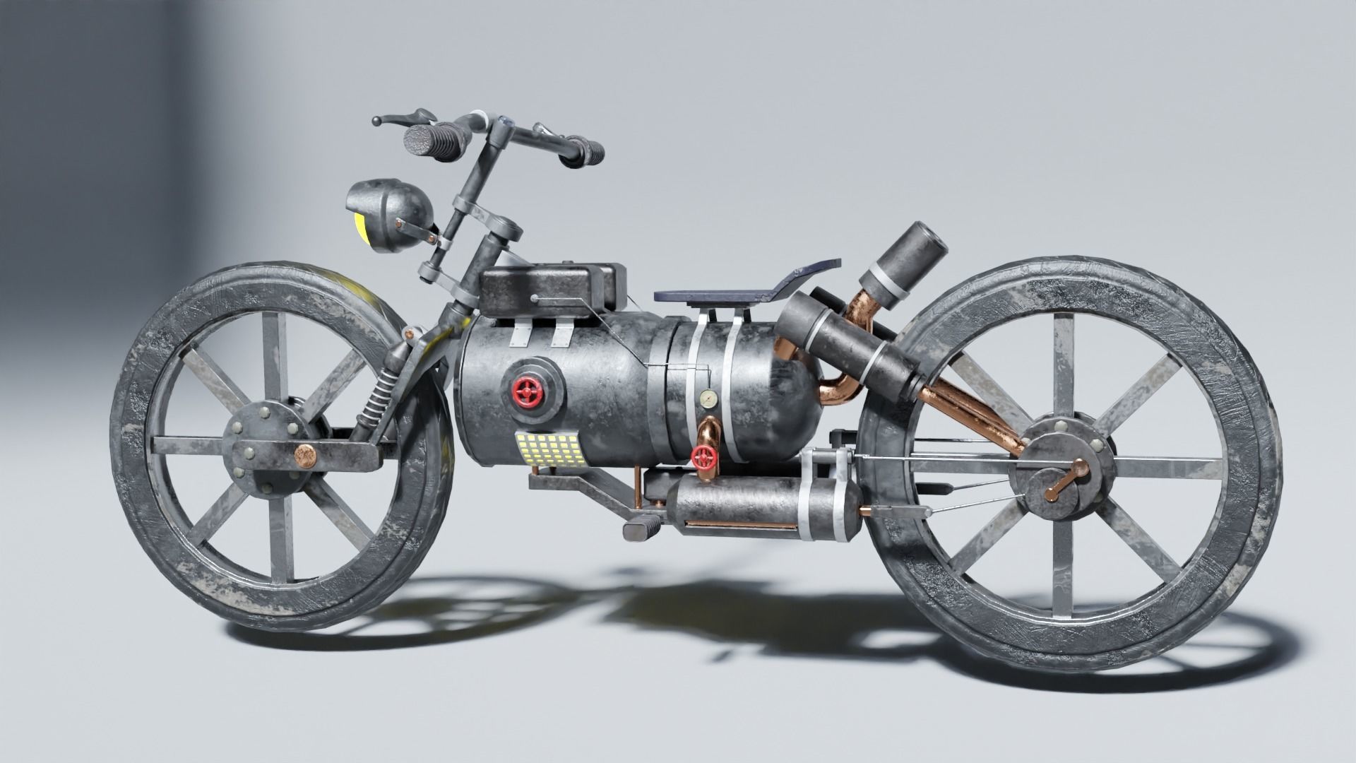 Steampunk Themed Motorbike or Motorcycle 3D model | CGTrader