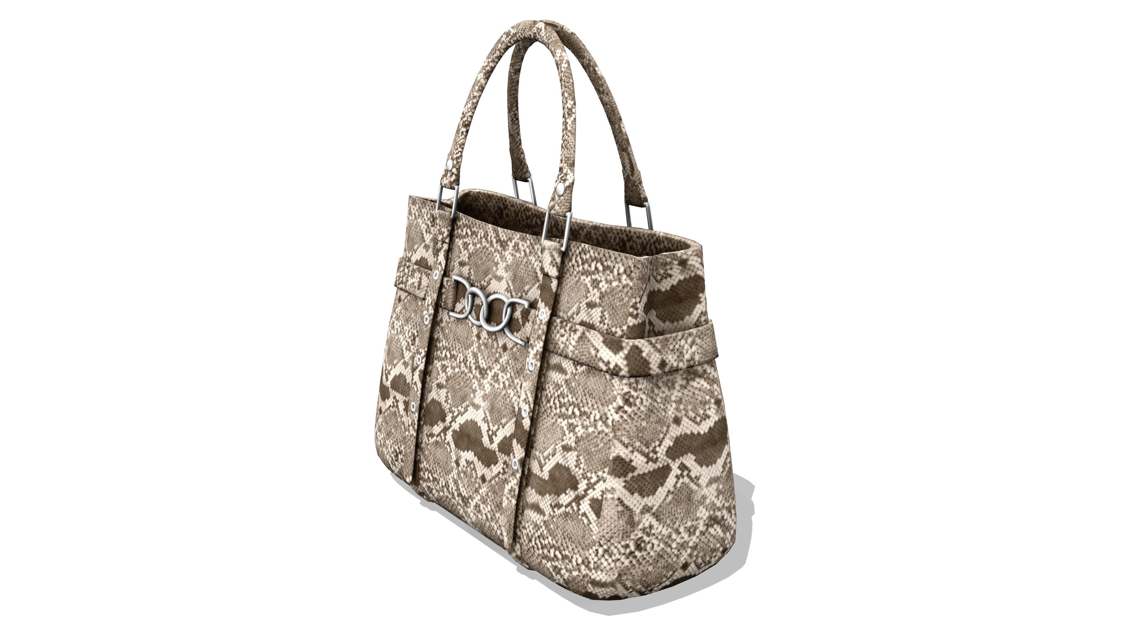 3D model Snake Skin Leather Handbag VR / AR / low-poly | CGTrader