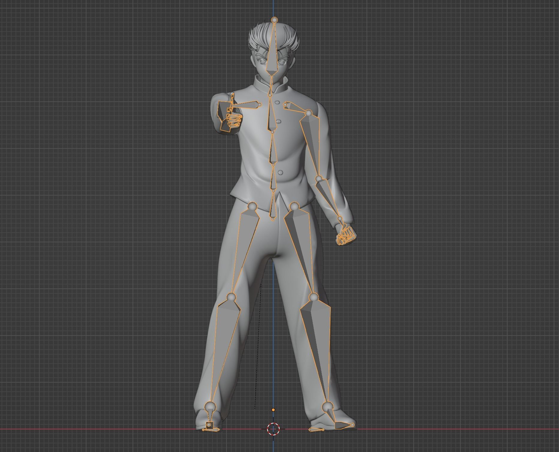 Yusuke Urameshi - YuYu Hakusho 3D model rigged | CGTrader