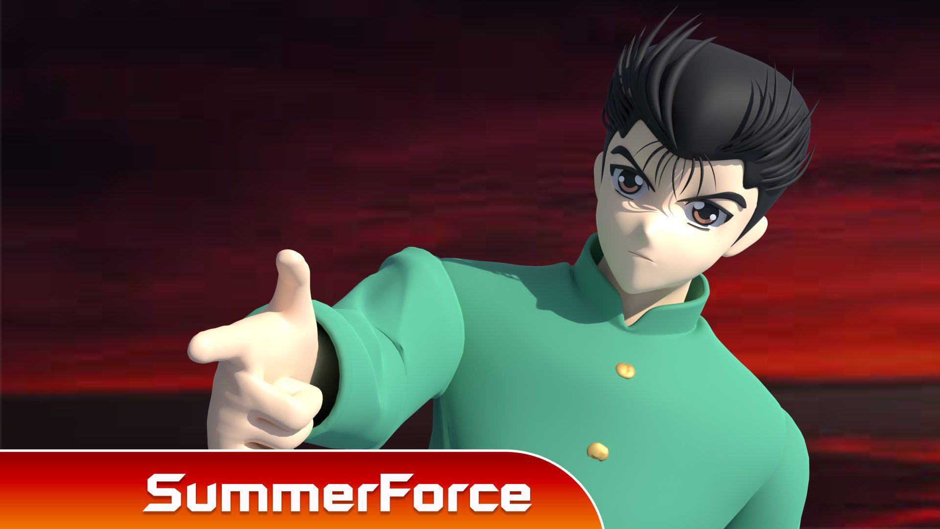 Yusuke Urameshi - YuYu Hakusho 3D model rigged | CGTrader