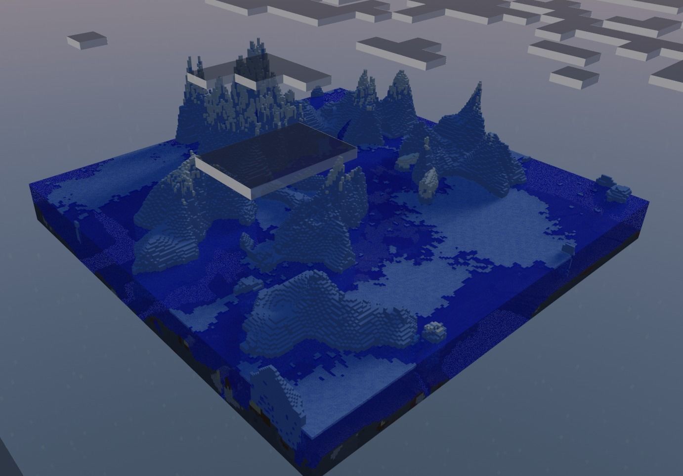 Minecraft Dynamic Ice Landscape 3D model | CGTrader