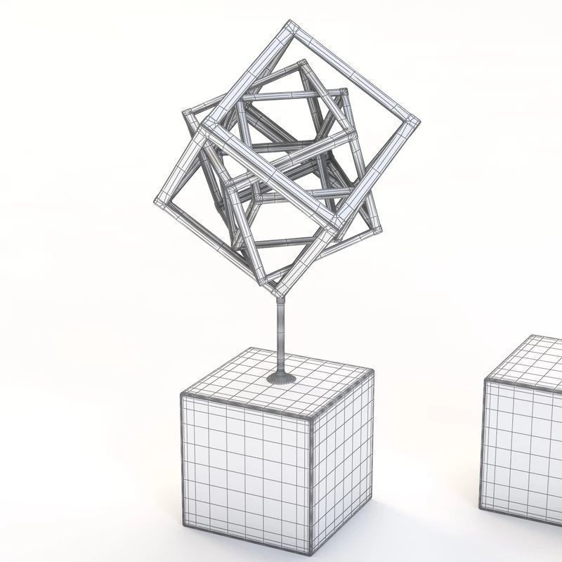 Tilted Cube Sculptures by DwellStudio 3D model | CGTrader