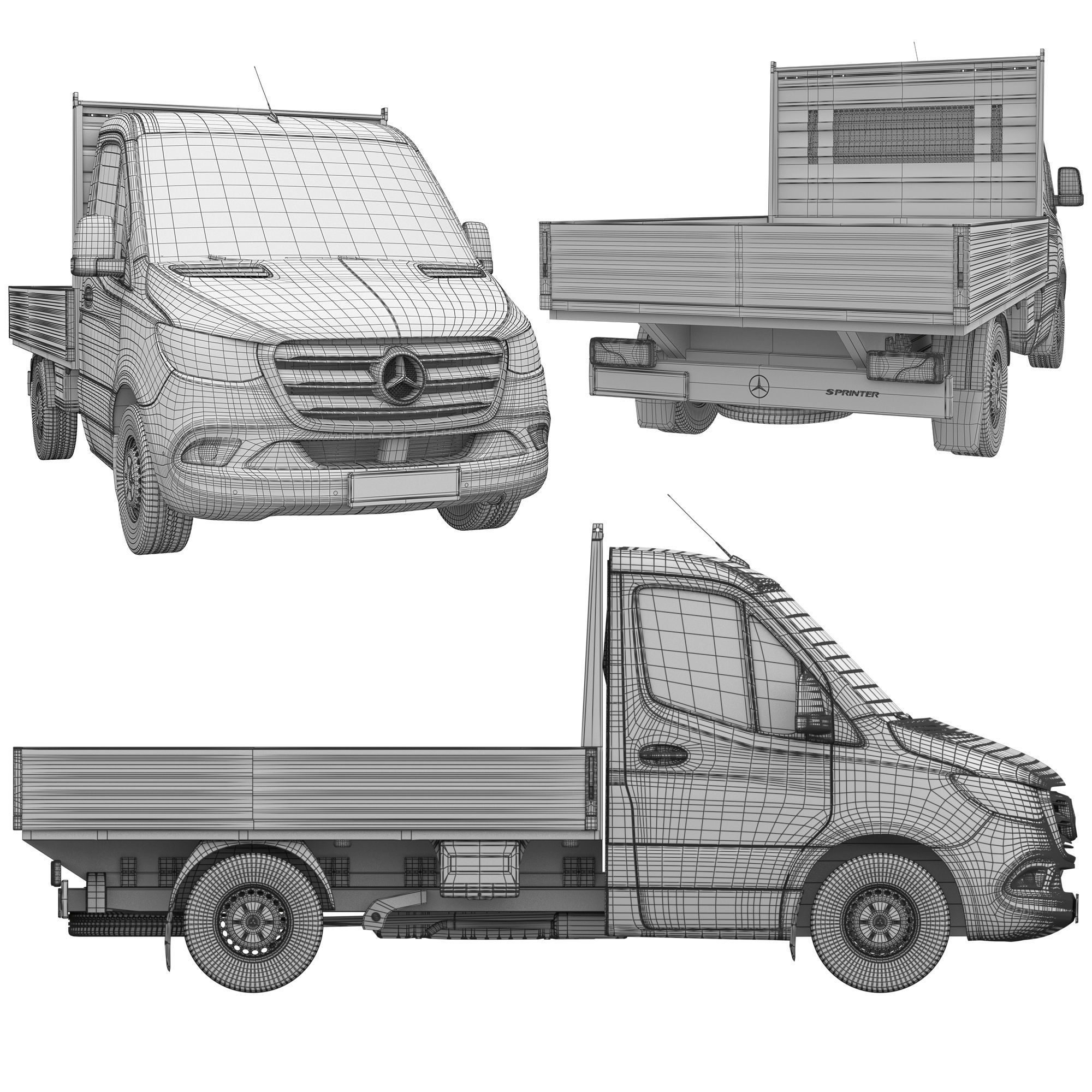Mercedes-Benz Sprinter Chassis Cab L1 3D model | CGTrader