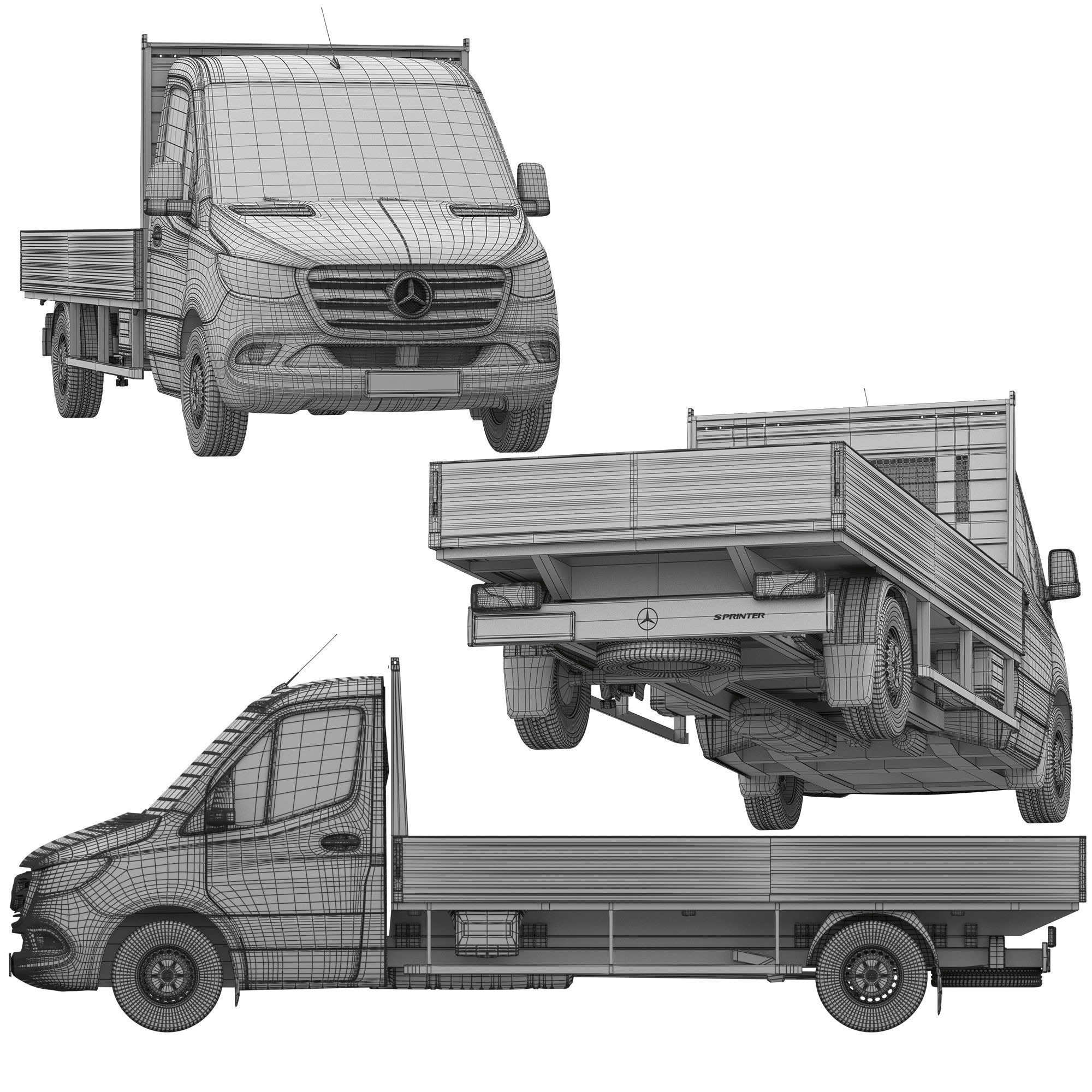 Mercedes-Benz Sprinter Chassis Cab L3 3D model | CGTrader